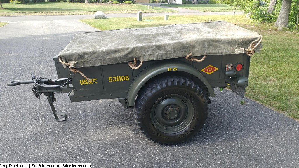 1953 M38A1 with M100 Trailer Collectors Dream USMC 9
