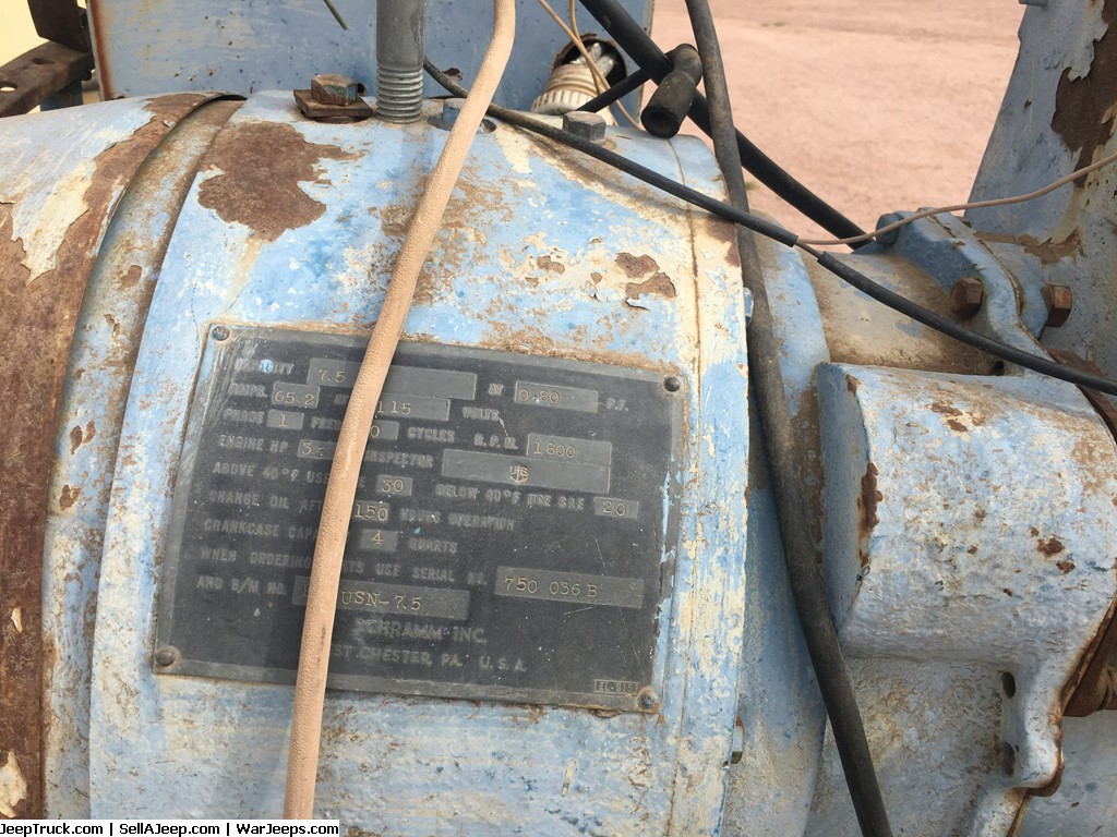 US Navy Vintage SCHRAMM Ford GPW Generator 3