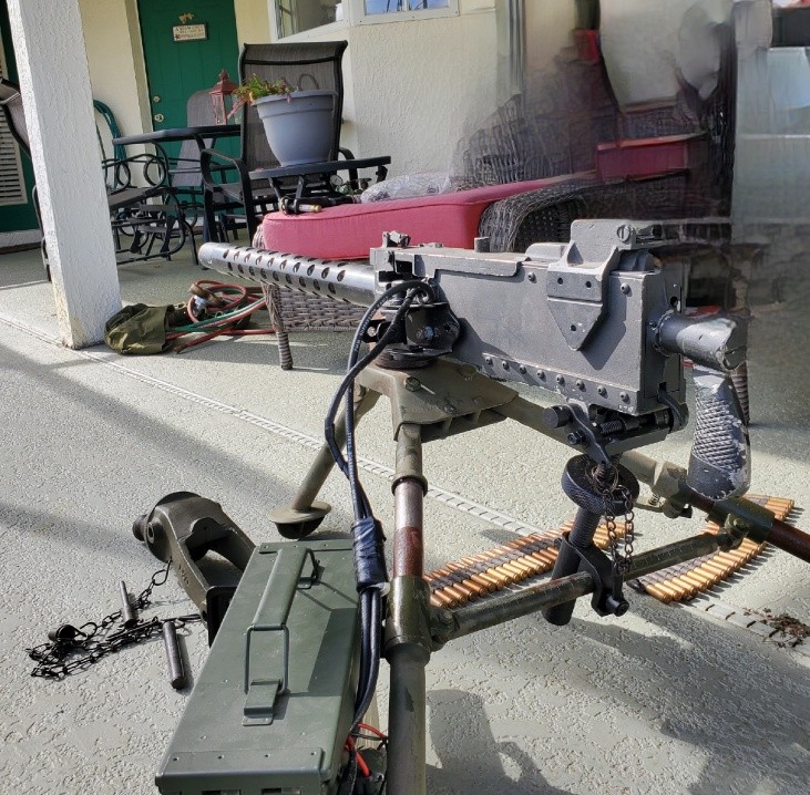 WWII 1919 Replica Machine Gun that Simulates Firing 4